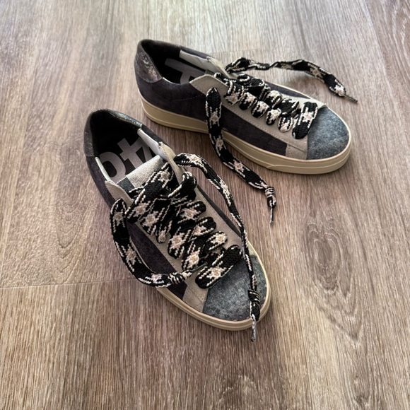 P448 | Shoes | P448 Jack Denim Thea Sneaker Metallic | Poshmark